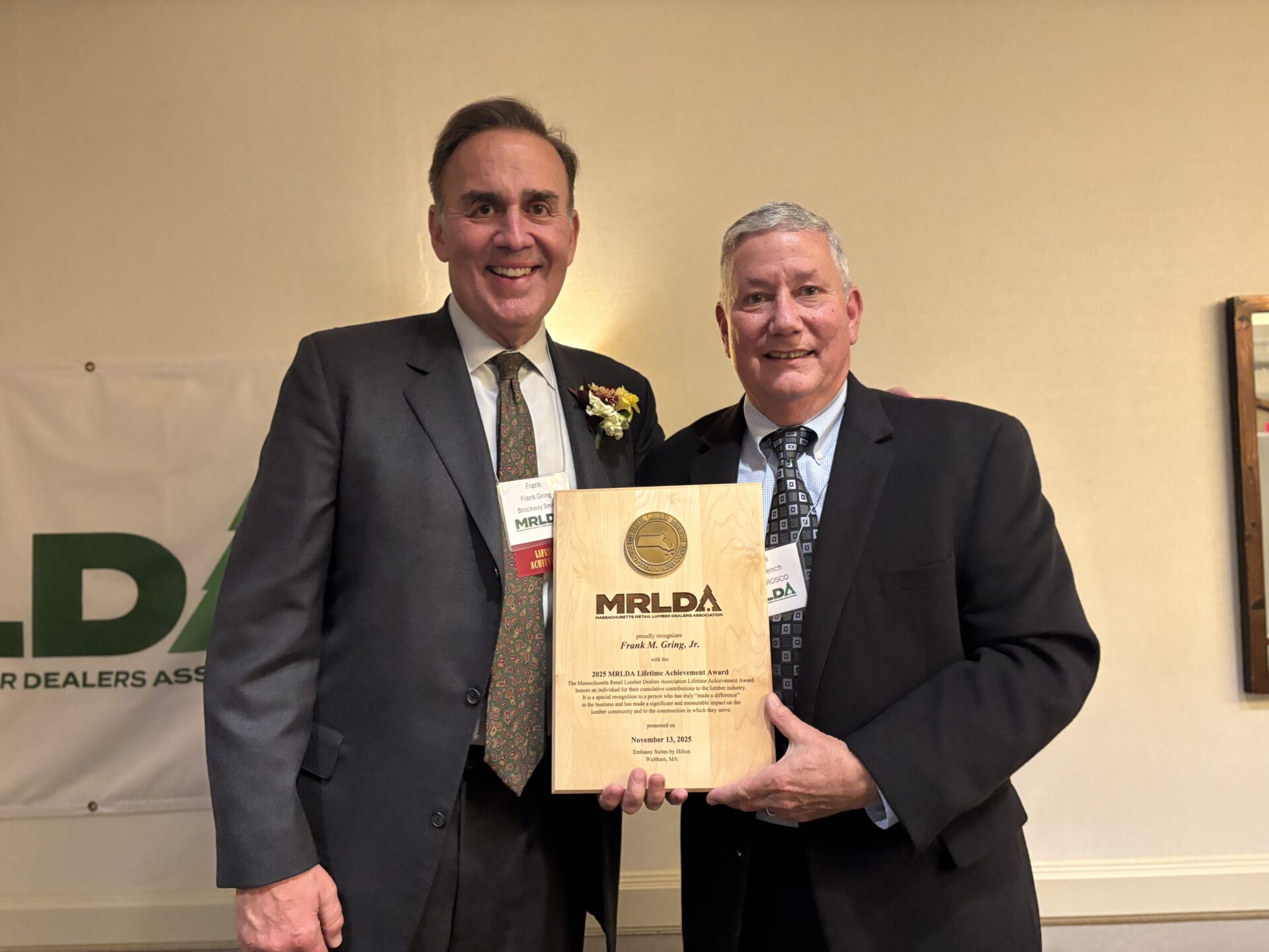Frank Gring–2025 MRLDA Lifetime Achievement Award Recipient ...